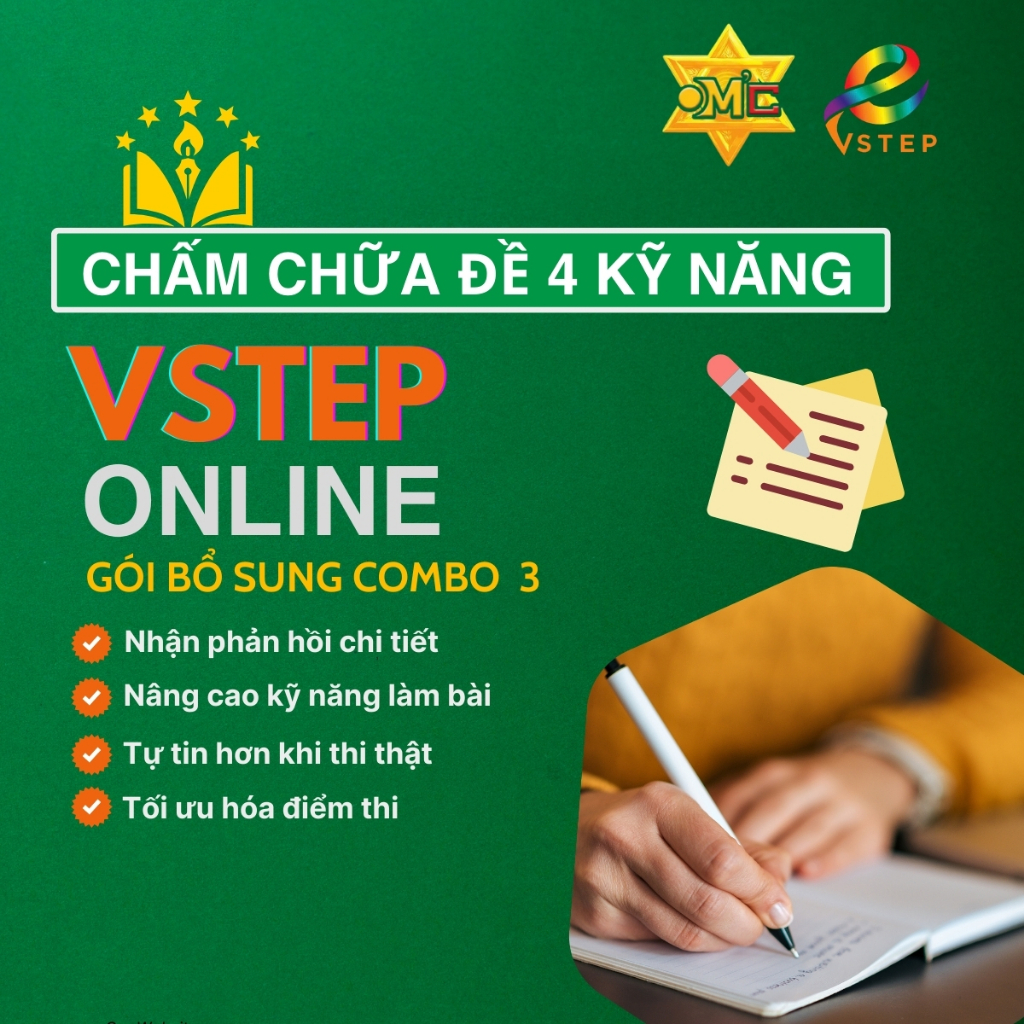 [OM'C] Gói Chấm Chữa Đề VSTEP B1 COMBO 3 - Phản Hồi Chi Tiết - Nâng Cao ...