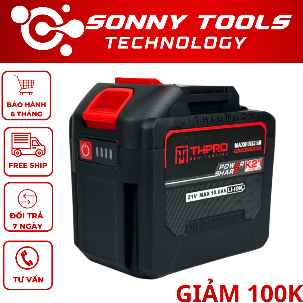 Pin 20 Cell THPRO Dòng Xả Cao Chân Pin Phổ Thông 4cm Có Đèn Led Báo Pin ...