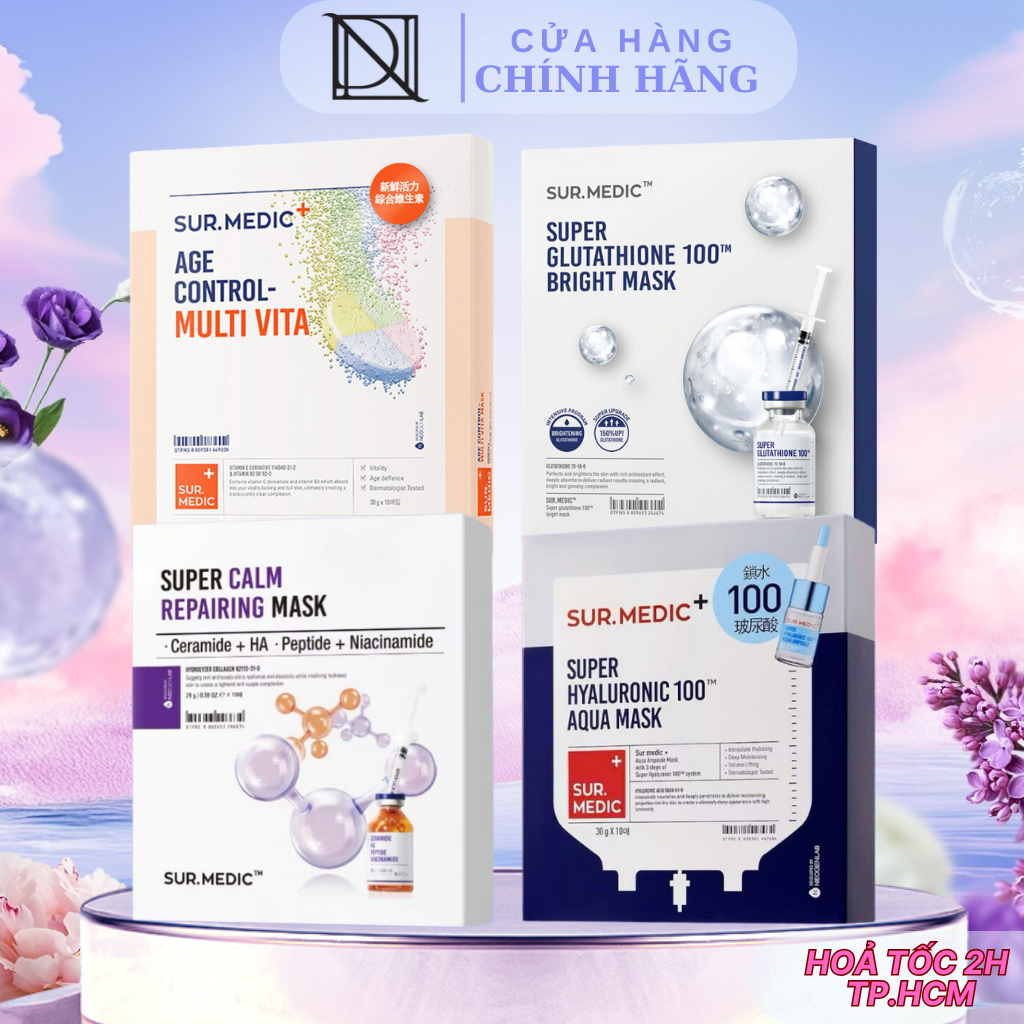 Hộp 10 Miếng Mặt Nạ Dưỡng Trắng Phục Hồi Giảm Lão Hóa Chuyên Sâu Sur ...