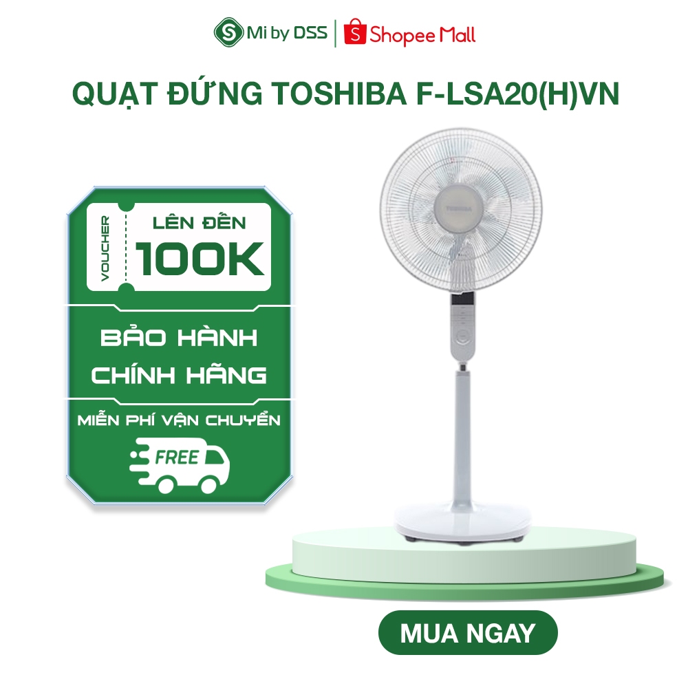 Quạt Cây Đứng Toshiba F-LSA20(W)VN | F-LSA20(H)VN 60W Điều Khiển Từ Xa ...