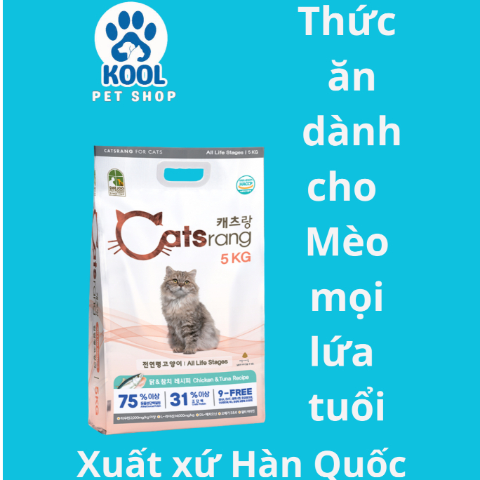 Catsrang túi 5kg - Thức ăn hạt cao cấp Hàn Quốc dành cho mèo mọi lứa tuổi - Kool Pet Shop ...
