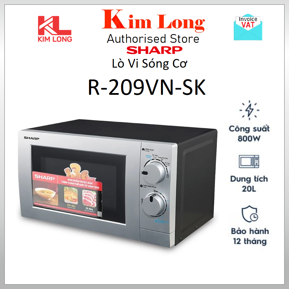 Lò vi sóng Sharp R-209VN-SK 20 lít - Hàng chính hãng | Shopee Việt Nam