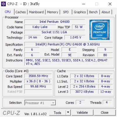 CPU Bộ xử lý Intel® Pentium® G4600 sk 1151 | Shopee Việt Nam
