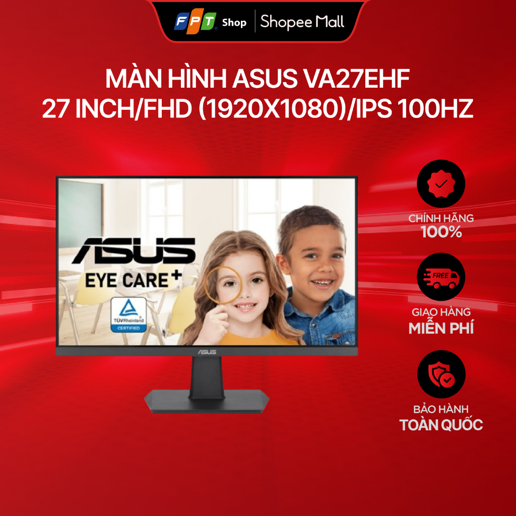 Màn hình Asus VA27EHF/27 inch/FHD (1920x1080)/IPS 100hz Lọc ánh sáng ...