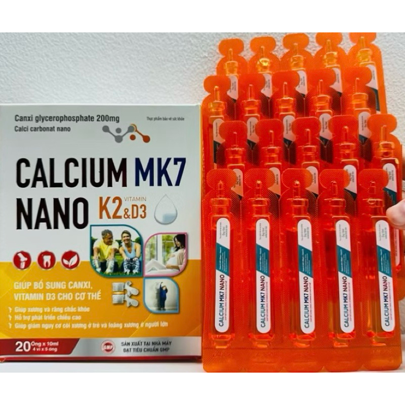 Ống Uống Bổ Sung Canxi K2&D3 Cho Người Lớn & Trẻ🍃Hộp 20 Ống | Shopee ...