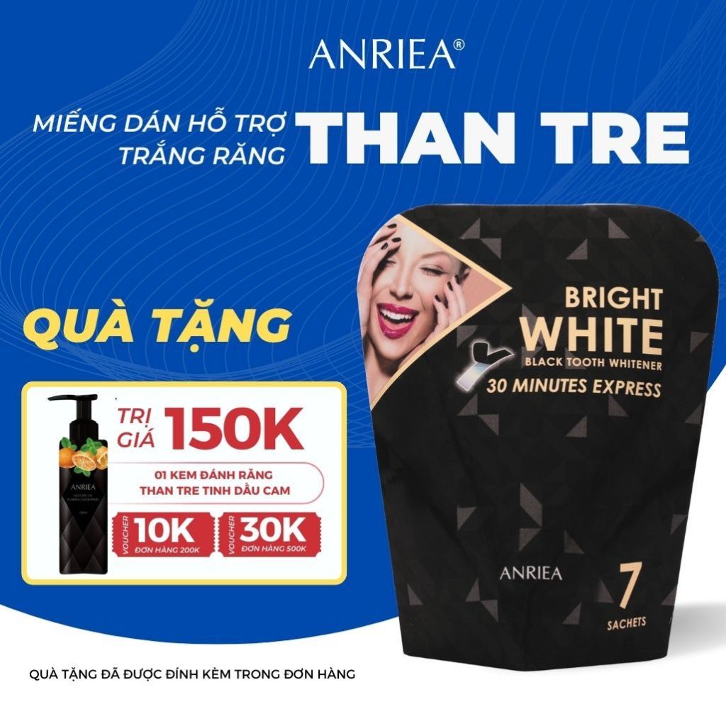 [QUÀ ĐÃ ĐÍNH KÈM] Liệu trình miếng dán trắng răng ANRIEA THAN TRE 7 ...