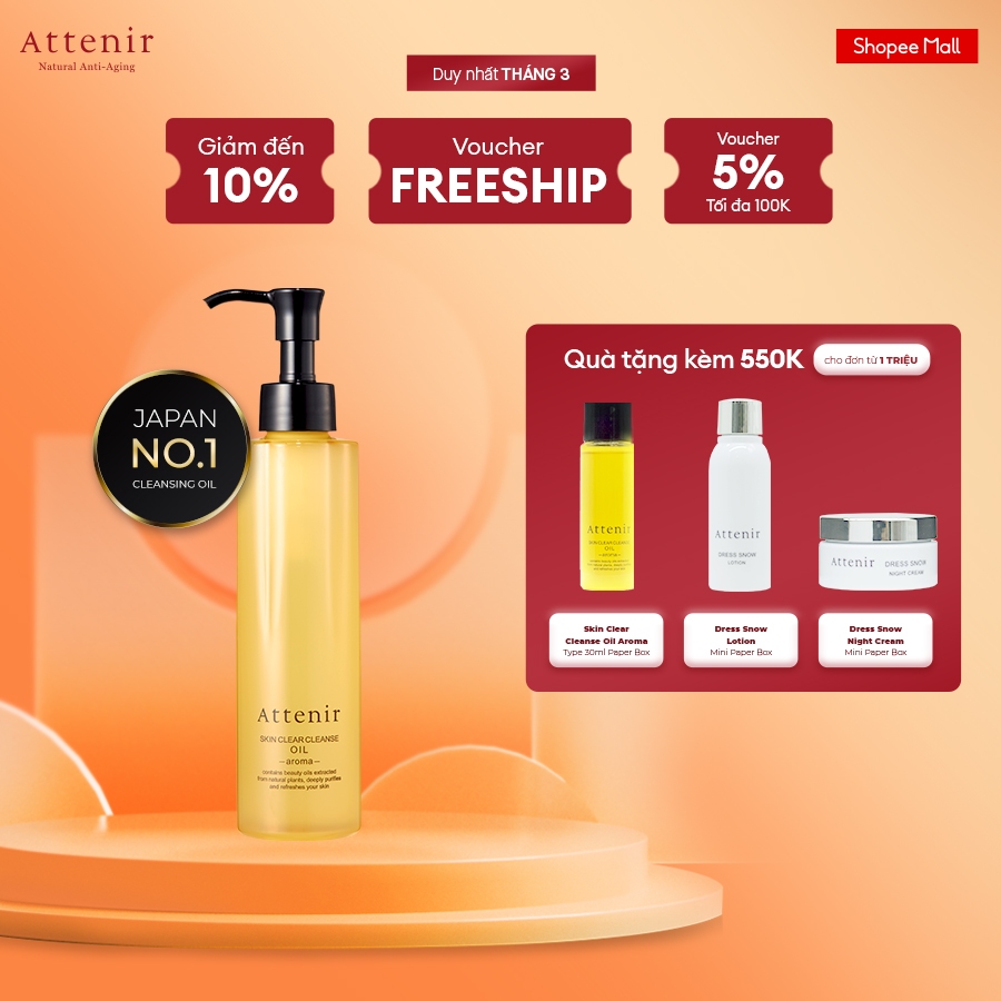 Dầu Tẩy Trang Và Làm Sạch Hương Hoa Neroli 175ml Attenir Skin Clear Cleanse Oil Aroma | Shopee ...