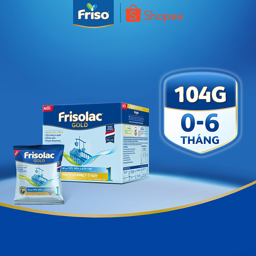 Hộp Sữa Bột Frisolac Gold 1 104G (8 gói x 13g) | Shopee Việt Nam