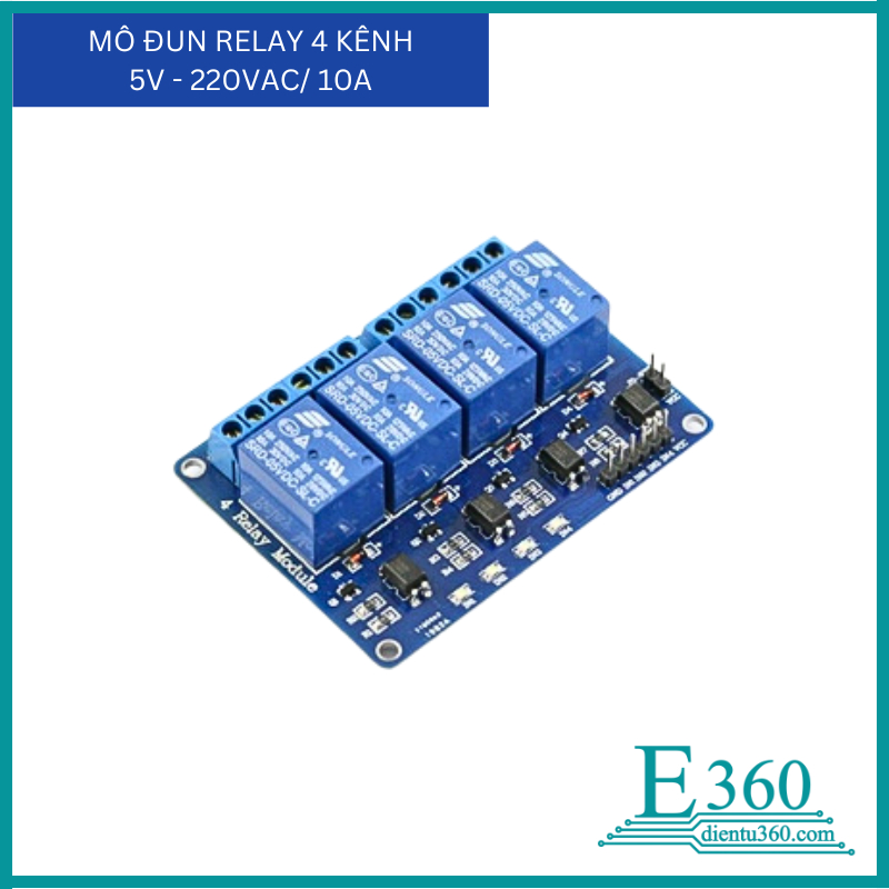 Mô Đun Relay 4 Kênh 5V-220VAC/10A – Điều Khiển Thiết Bị Điện Dễ Dàng ...