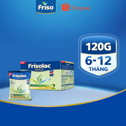 Hộp Sữa Bột Frisolac Gold 2 120G (4 gói x 30g) | Shopee Việt Nam