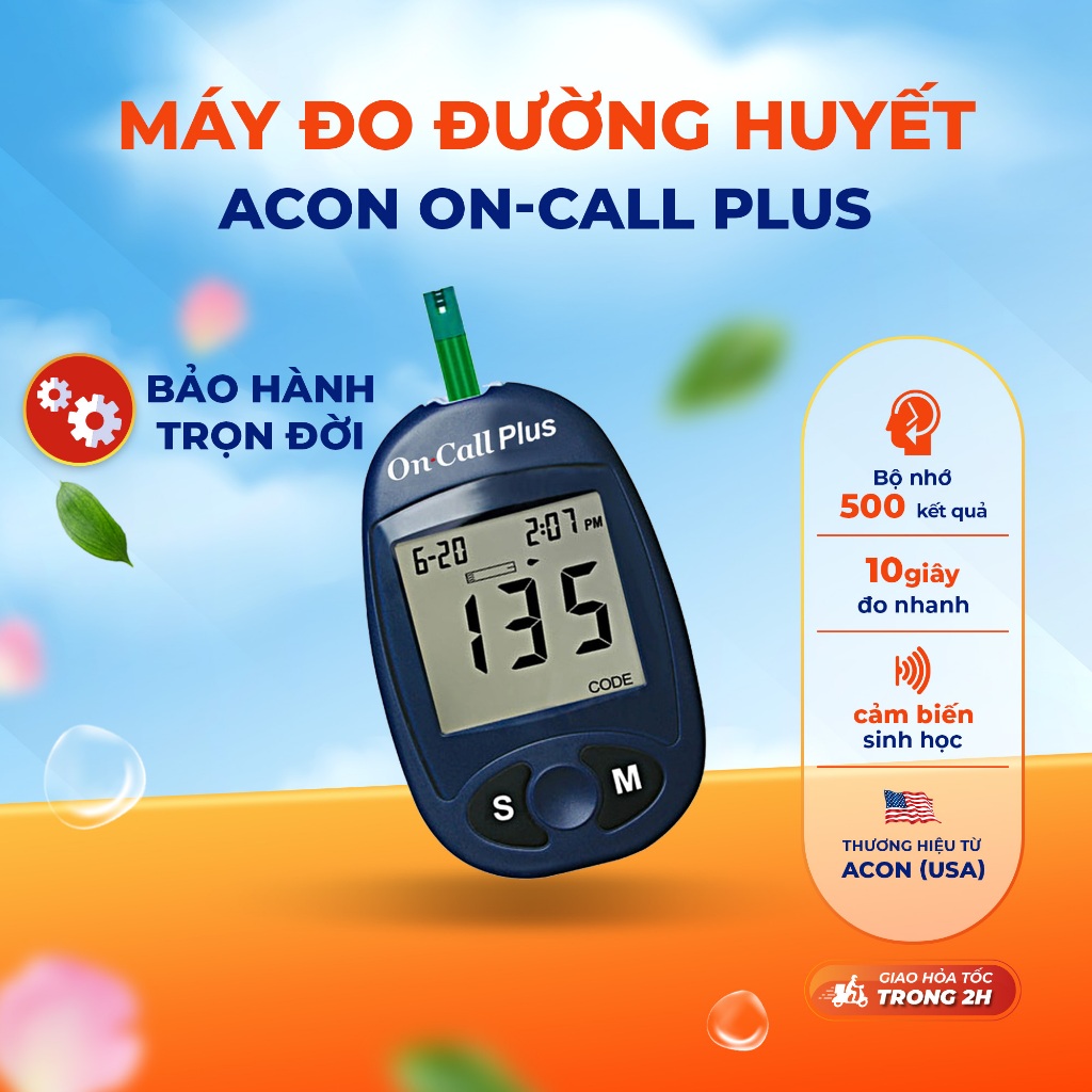 Máy đo đường huyết ACON On Call Plus - Đo nhanh trong 10S bảo hành trọn ...