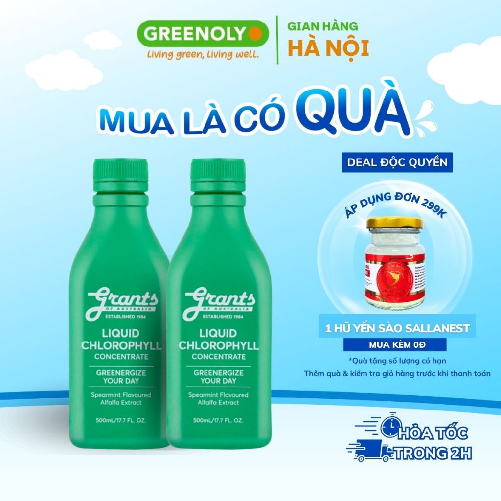 Nước Diệp Lục Cô Đặc Làm Sáng Da Grants Liquid Chlorophyll Concentrate Tăng Cường Sức Đề Kháng ...
