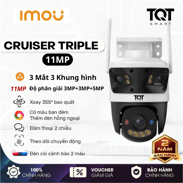 Camera Wifi IMOU CRUISER TRIPLE (3MP+3MP+5MP) (S7UP-11M0WED), Đàm thoại ...