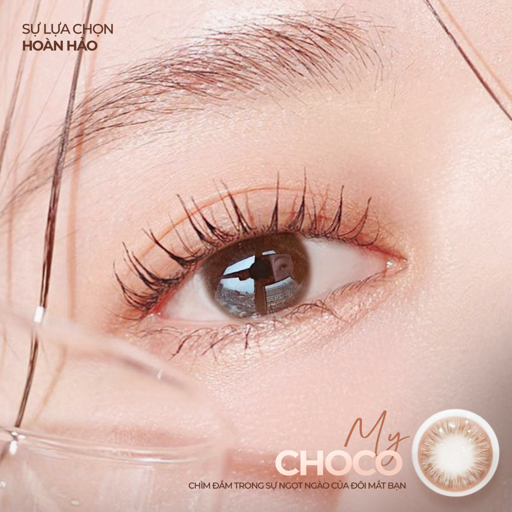 Lens nâu tự nhiên có độ cận từ 0 đến 8 MY CHOCO hiệu Angel Eyes chất ...