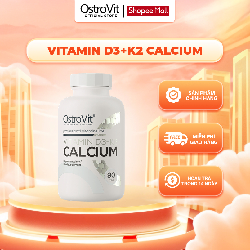 Viên Uống Ostrovit Vitamin D3 + K2 Calcium (90 Viên) - Tăng Đề Kháng ...