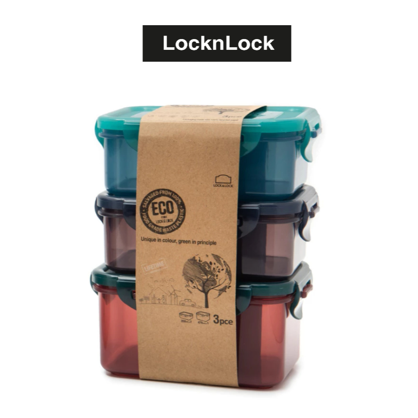 Bộ 3 Hộp Nhựa Bảo Quản Thực Phẩm LocknLock 350ml x3 HPL807S3RCL | Shopee Việt Nam