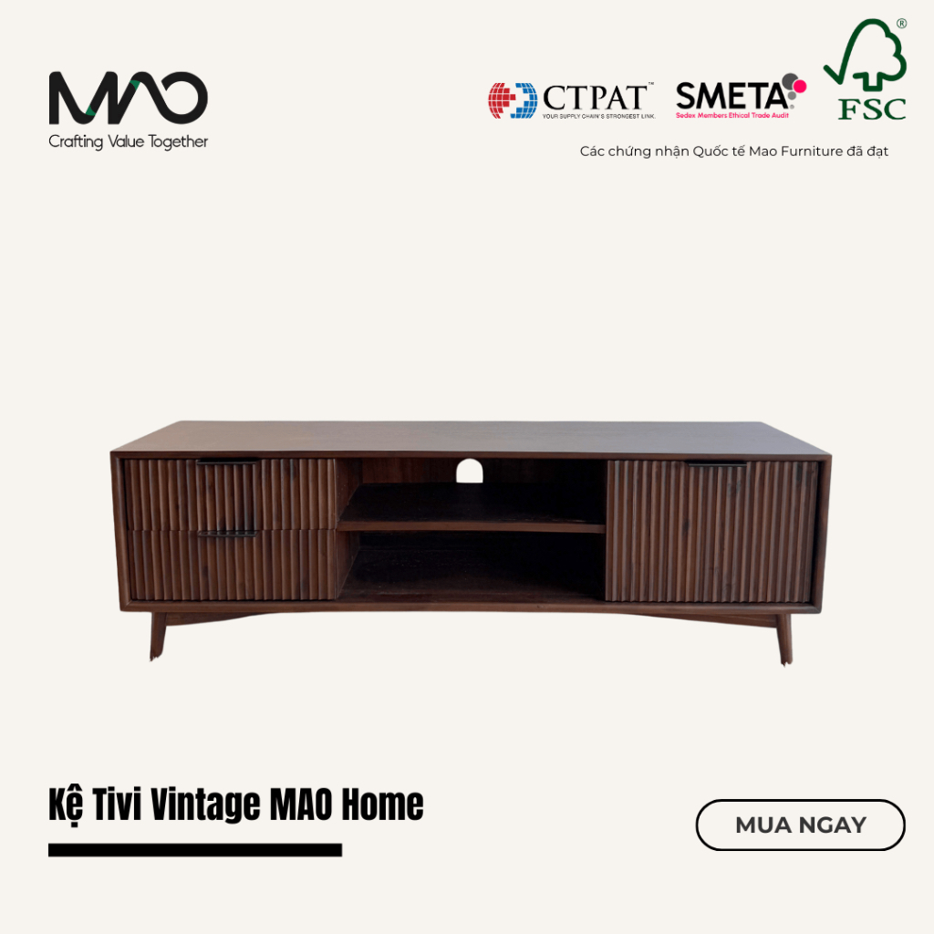 Kệ Tivi Vintage Gỗ Acacia MAO Home | Shopee Việt Nam