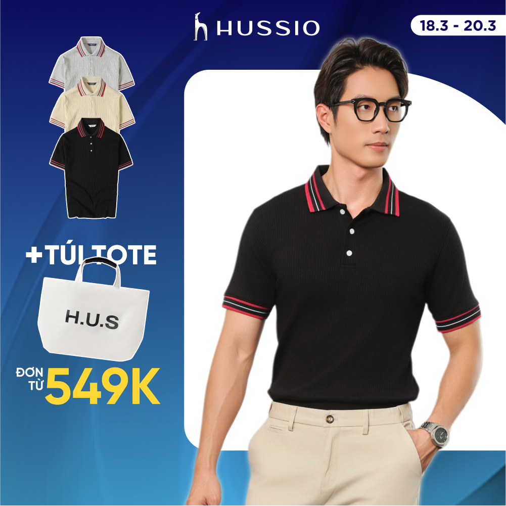 [DEAL SỐC MỞ BÁN] Áo polo nam VISTRA vải thun gân RIB dày dặn, co dãn tốt, đứng form, che khuyết ...