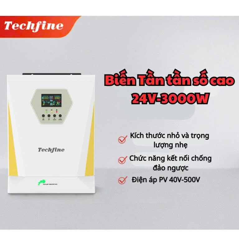 Biến tần Hybrid Techfine 3000W 24V, PV 40-500V - GD3024EMH | Shopee ...