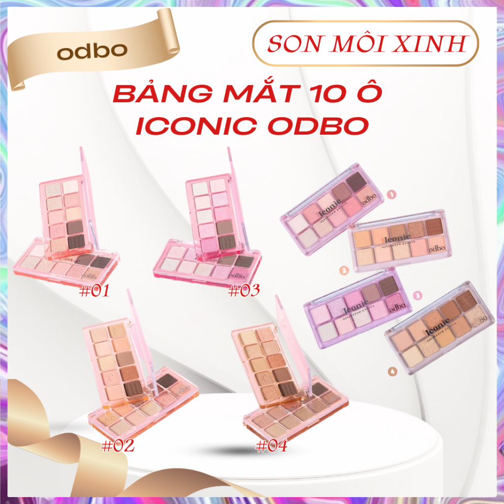 [ODBO] Bảng Mắt 10 Ô Odbo Iconic Eyeshadow Palette Chất Phấn Mềm Mịn ...