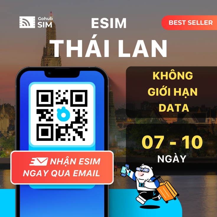 eSIM Thái Lan 4G không giới hạn dung lượng 07 - 10 ngày DTAC x GOHUB - Gohub gửi eSIM qua email ...