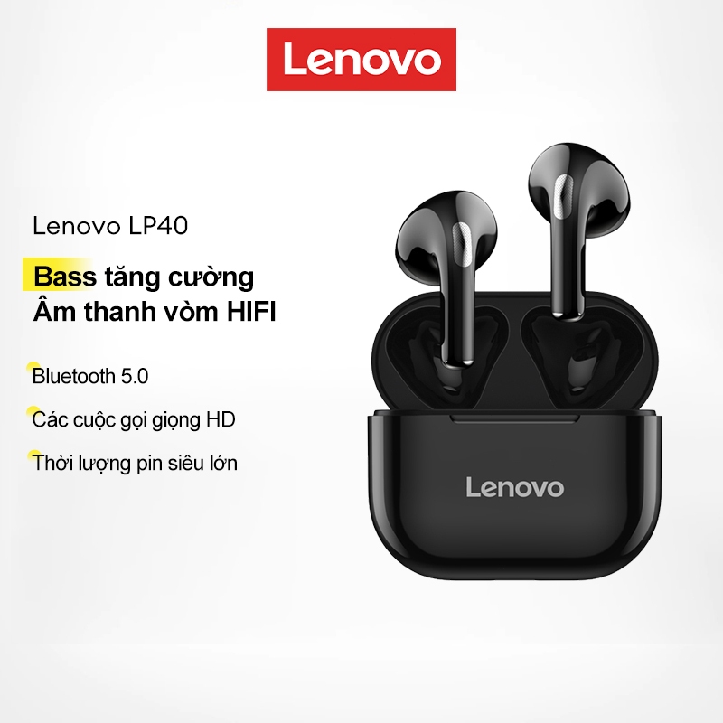 Tai Nghe Bluetooth Lenovo LP40 không dây giảm tiếng ồn hd phát biểu tai nghe Music Gaming có ...