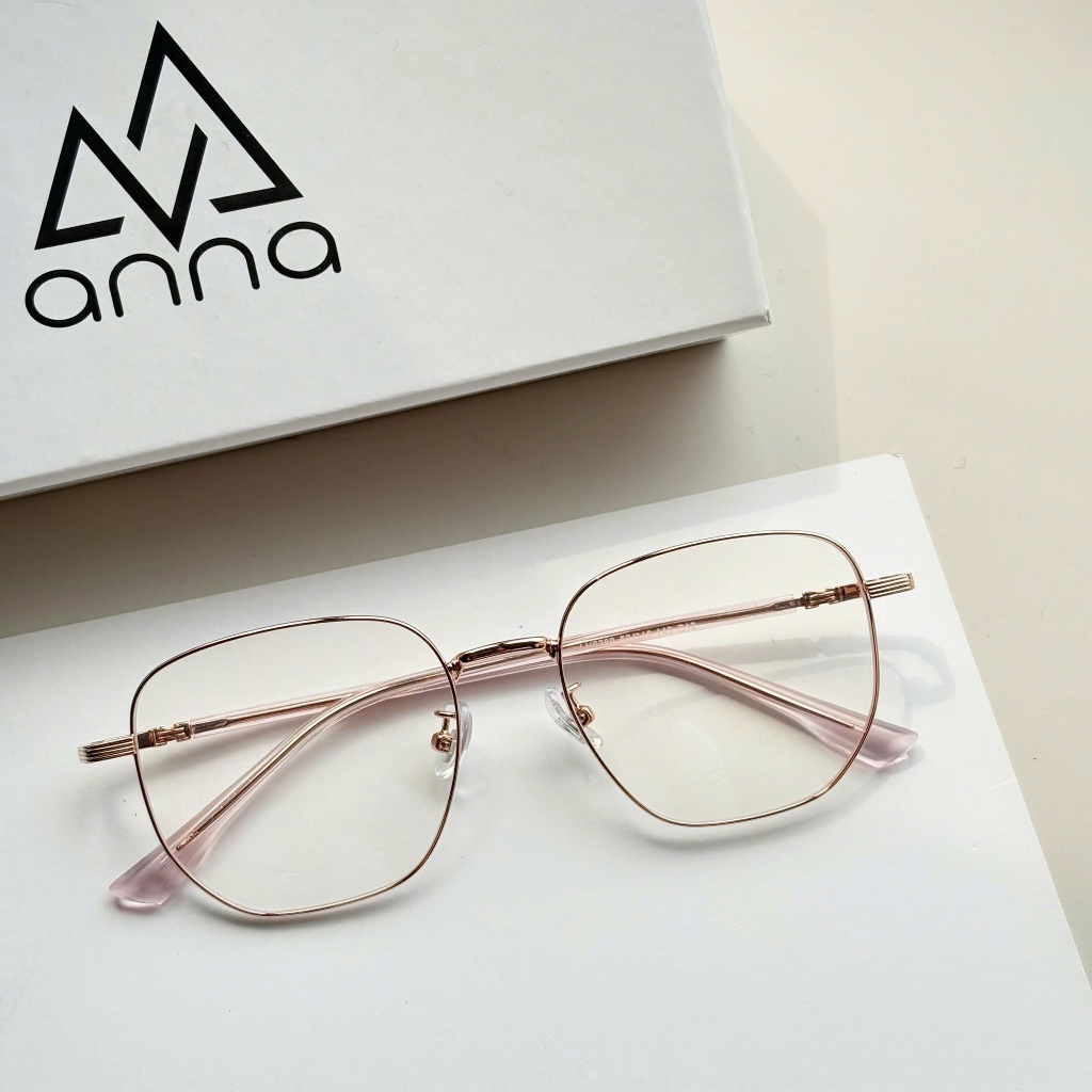 Gọng kính mắt thời trang ANNA nam nữ dáng vuông chất liệu TITAN cao cấp LH-6289 | Shopee Việt Nam