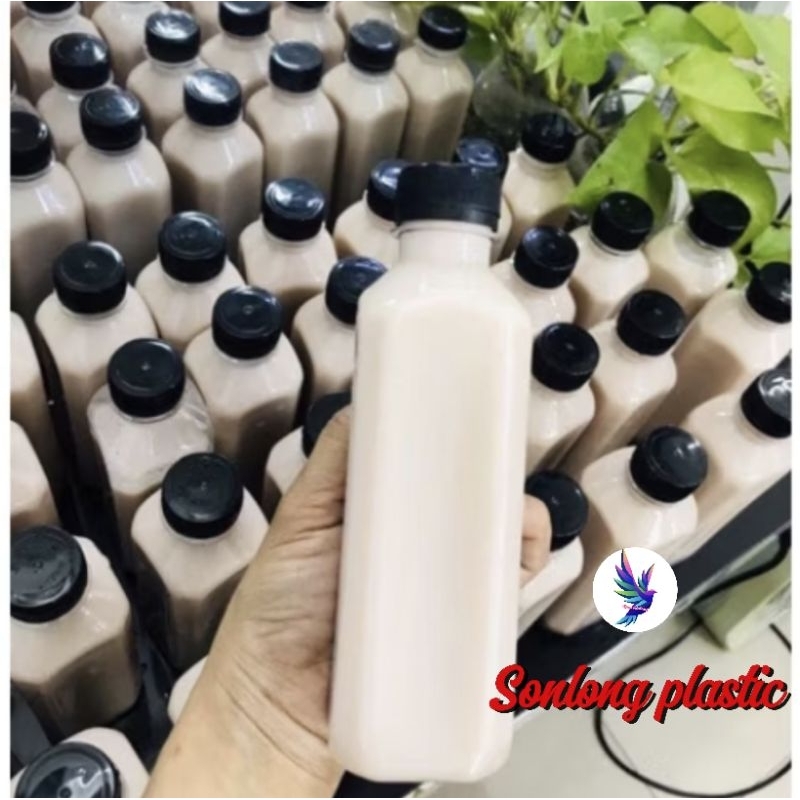 {Sỉ/Buôn}100 Chai nhựa vuông 330ml đựng trà sữa, sữa ngô, nước ép | Shopee Việt Nam