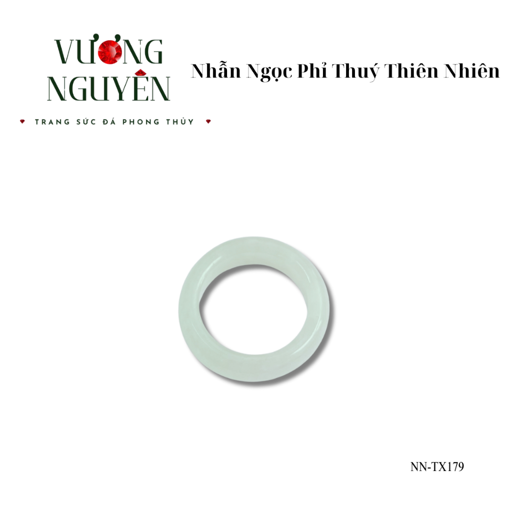 NN-TX179 Nhẫn phong thủy Vương Nguyên size 17,9mm phỉ thúy xanh lý nhạt. | Shopee Việt Nam