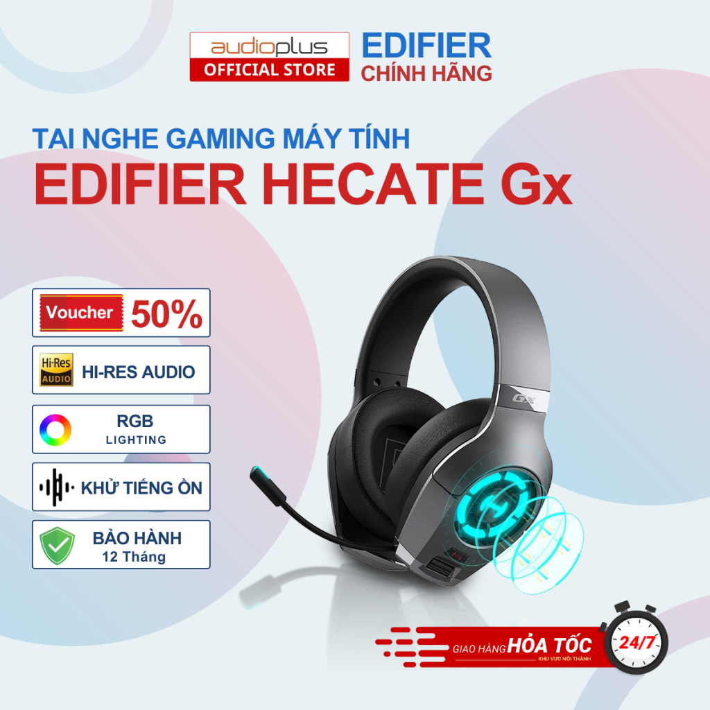 Tai nghe gaming máy tính EDIFIER HECATE Gx - Hi-Res Audio - Mic đàm thoại rõ nét, có khử ồn ...
