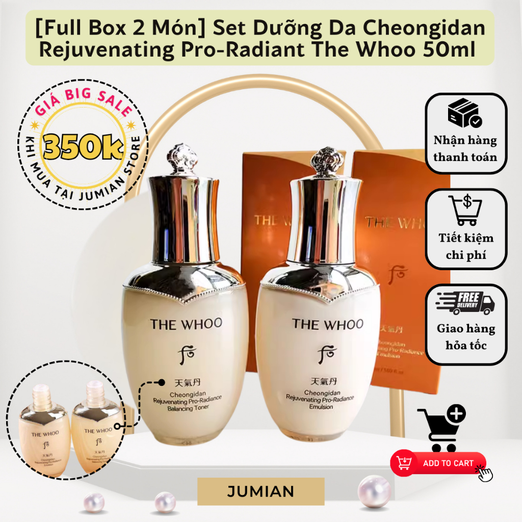 [Full Box 2 Món] Set Dưỡng Da Cheongidan Rejuvenating Pro-Radiant The History Of Whoo 50ml (2 ...