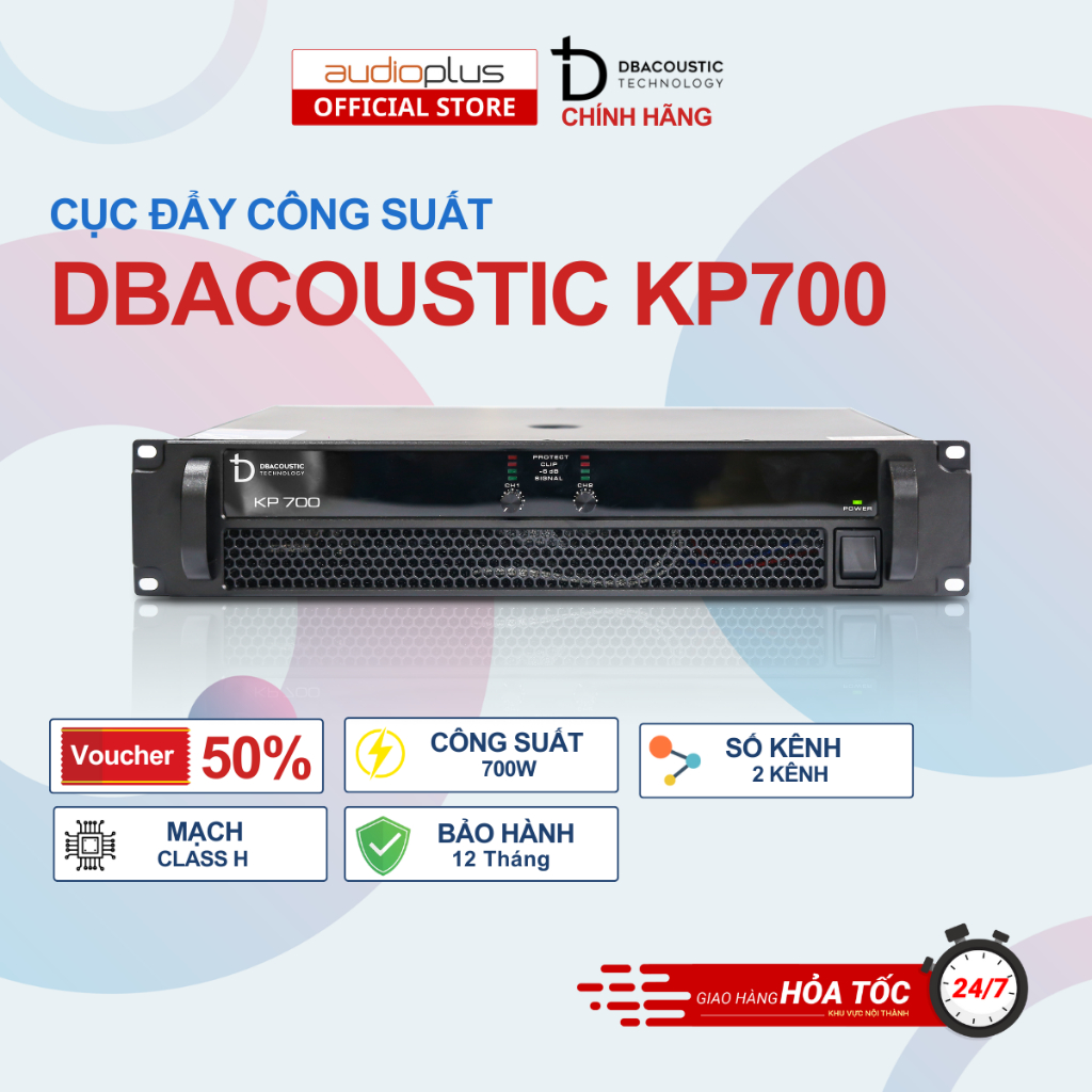 Cục đẩy công suất DBAcoustic KP700 - 2 kênh - class H - 700W/kênh ...