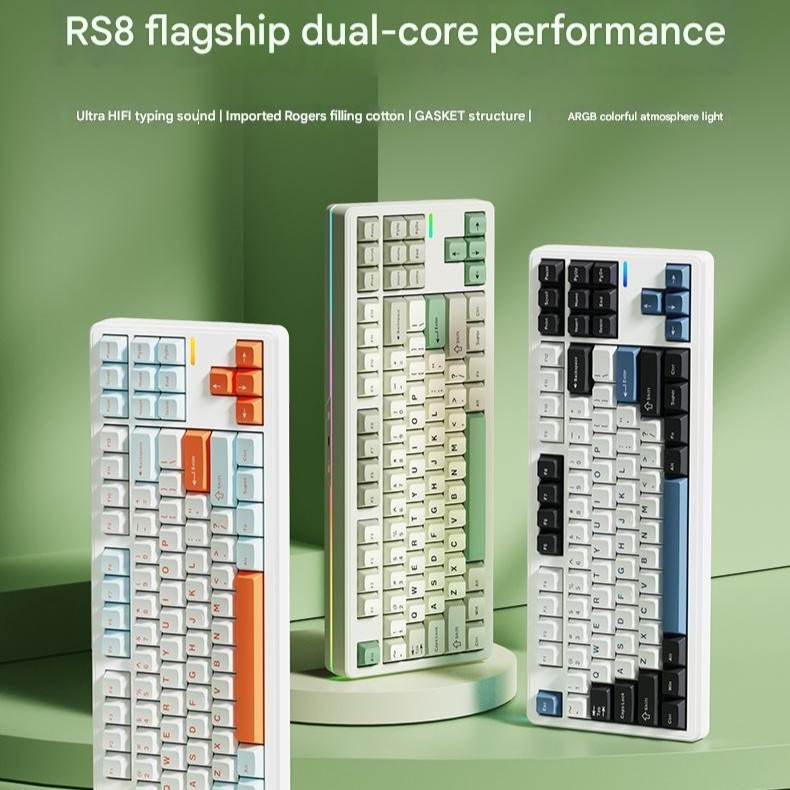 Bàn Phím Cơ Riccks RS8 | 3 Modes | Full Foam | Led Viền | Layout TKL ...