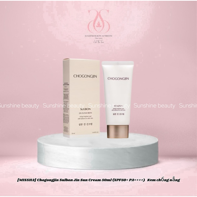[MISSHA] Chogongjin Sulbon Jin Sun Cream 50ml (SPF50+ PA++++) Kem chống ...