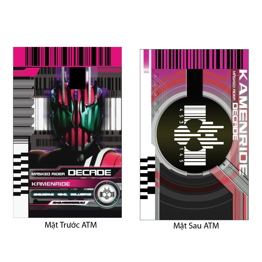 Skin Rider Card ATM - Kamen Rider Decade ATM | Miếng Dán Thẻ ATM Phong ...