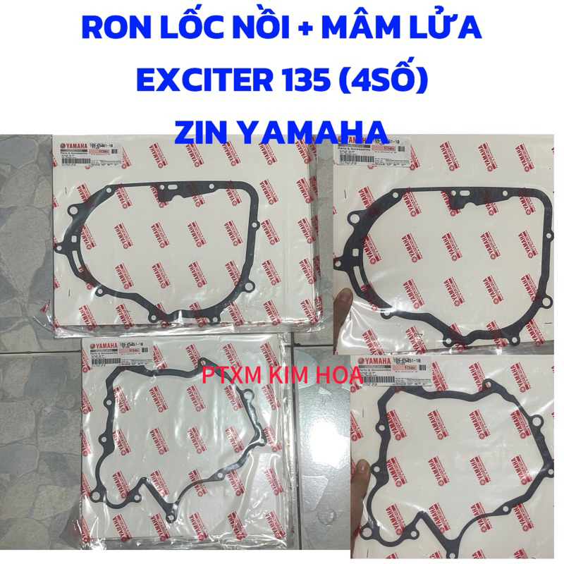 Đệm nắp máy trái phải ron lốc mâm lửa và Ron lốc nồi Exciter 135 4 số ...
