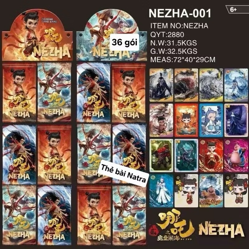 Thẻ bài giấy hình Natra, baby three, capybara, labubu, pokemon (36 BỘ ...