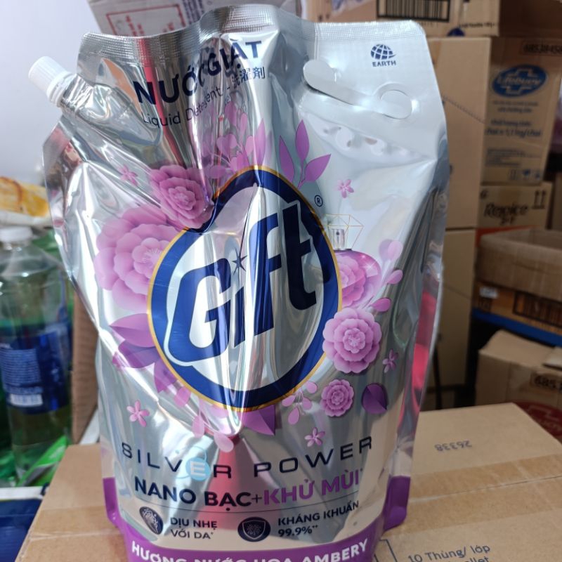 Nước Giặt Gift Hương Nước Hoa Ambery Túi 3.6Kg | Shopee Việt Nam