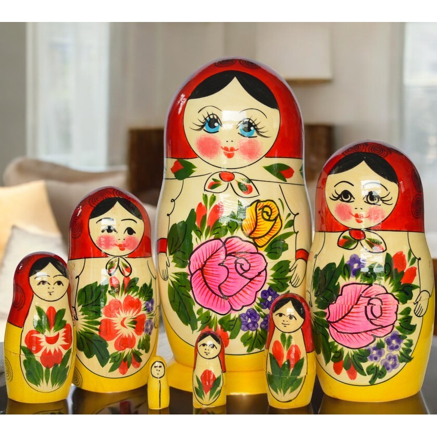 BỘ BÚP BÊ NGA MATRYOSHKA 7 LỚP CAO 18CM QUÀ LƯU NIỆM NGA CỰC DỄ THƯƠNG ...
