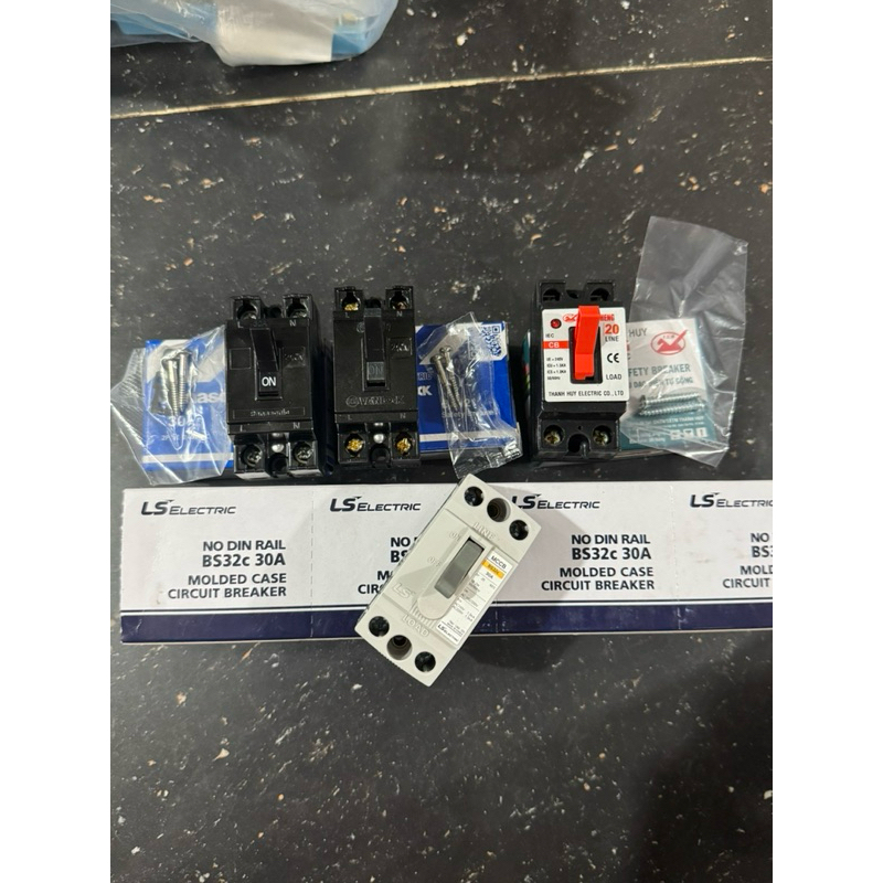 (CAM KẾT CHÍNH HÃNG)CB CÓC, CẦU DAO ĐIỆN LS HÀN QUỐC, PANASONIC, SINO, BOR CHENG 15A, 20A, 30A ...