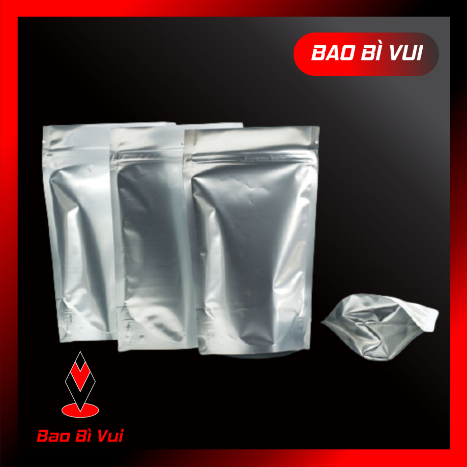 Túi zip bạc 2 mặt bạc đáy đứng đủ size - BAO BÌ VUI | Shopee Việt Nam