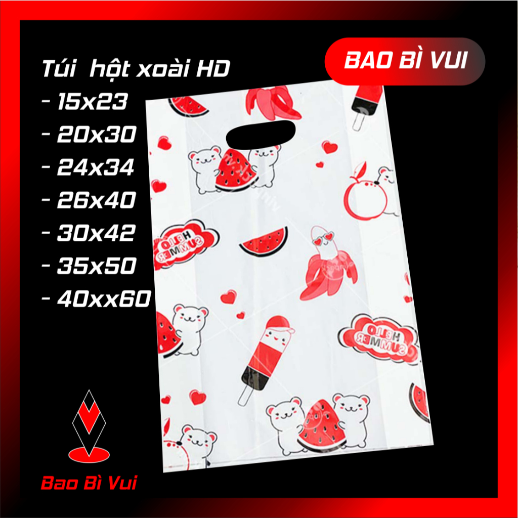 [ 1kg] Túi xốp hột xoài in hình - BAO BÌ VUI | Shopee Việt Nam