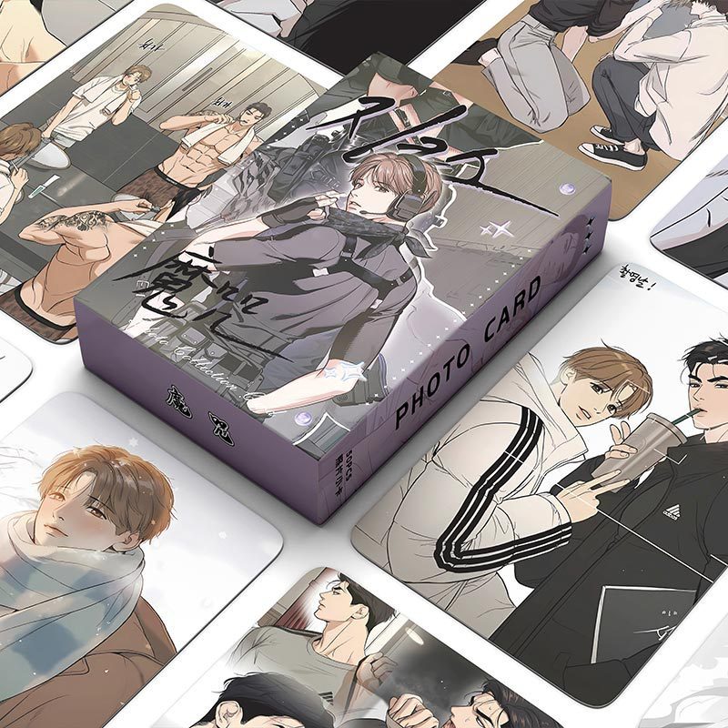 (3) sẵn/new Hộp 55 thẻ Jinx card laser bo góc lomo lomocard manhwa Kim ...
