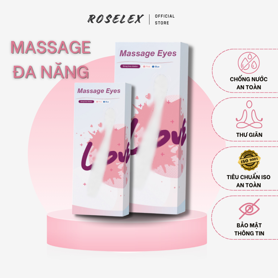 Máy massage mini cho nữ cầm tay Roselex 10 chế độ mát xa đa năng, tiện ...