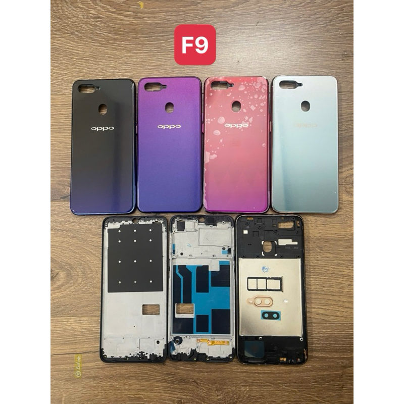 bộ vỏ oppo f9( xương , khay sim,kính cam) | Shopee Việt Nam