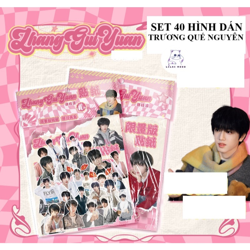 sẵn Set 40 hình dán Trương Quế Nguyên - Zhang Guiyuan / TF Gia Tộc F4 ...