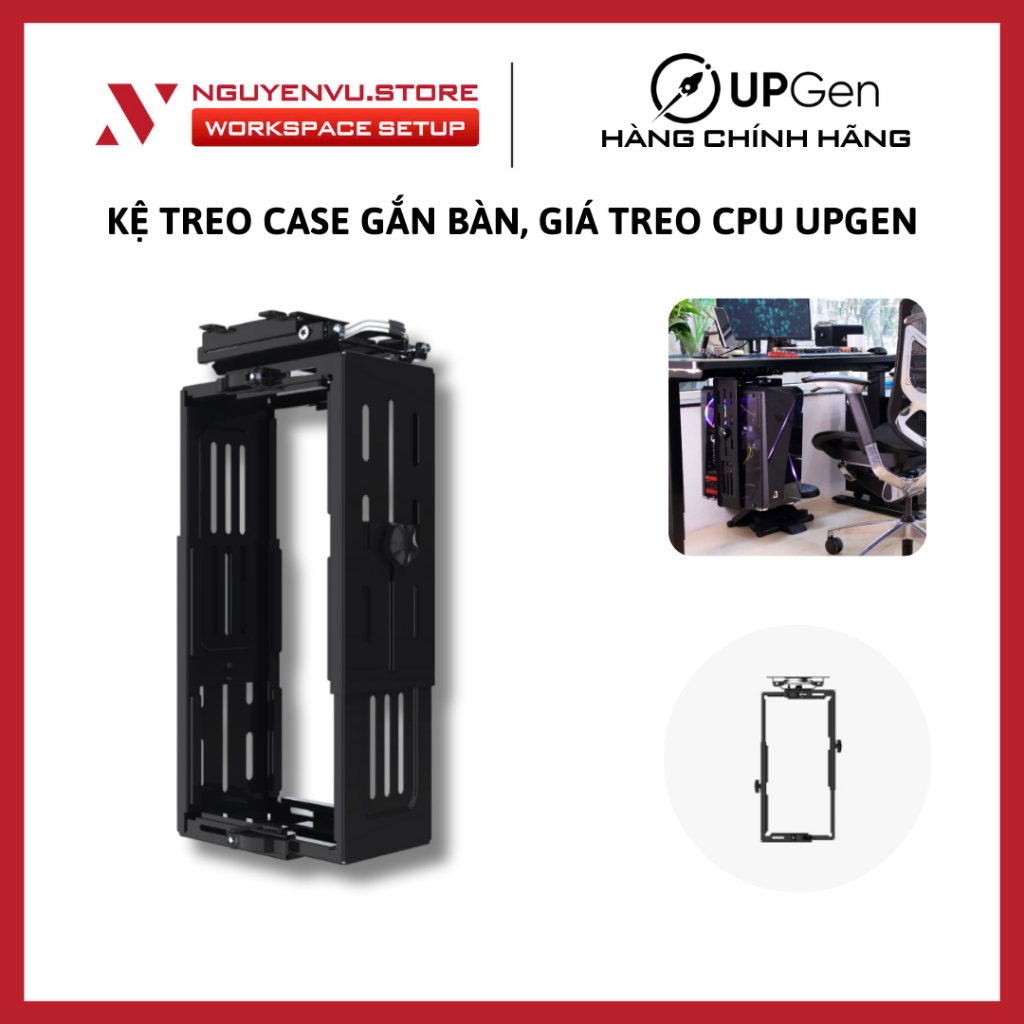 Kệ Treo Case Gắn Bàn, Giá treo CPU UPGEN Thế Hệ Mới Xoay 180 Độ, Tải ...