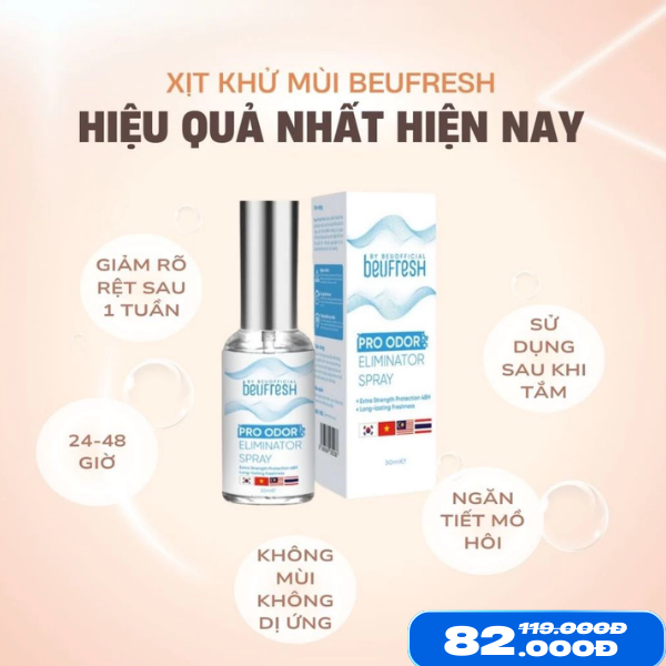 BEUFRESH - Xịt Khử Mùi Nách Hiệu Quả, Ngăn Ngừa Mồ Hôi, Khử Mùi Khó ...