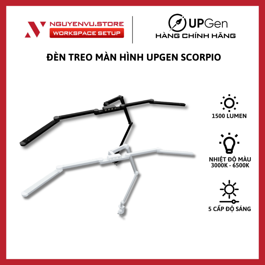Đèn Treo Màn Hình Upgen Scorpio - Đèn bảo vệ mắt kẹp bàn - nhiều chế độ ...