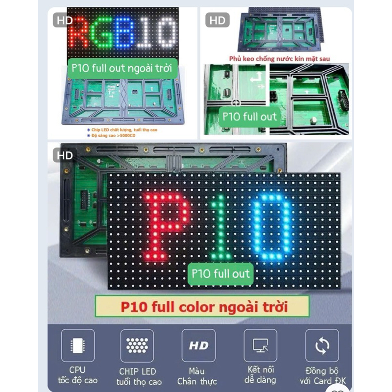 thanh lý Led Module P10 Full Out 4S 3535 LLR Full Màu ngoài trời (hàng ...